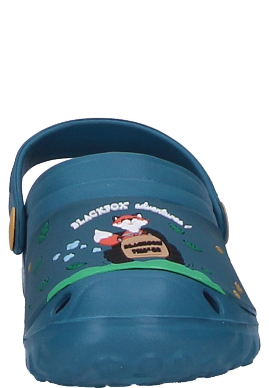 Kids garden clog SABOT CLEVER BLEU by AJS Blackfox