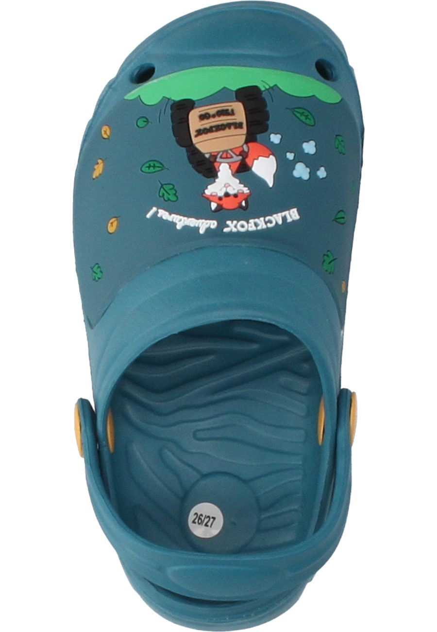 Kids garden clog SABOT CLEVER BLEU by AJS Blackfox
