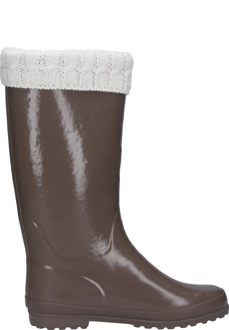 Warm, elegant women's wellington boots ELIOSA WINTER chestnut by Aigle