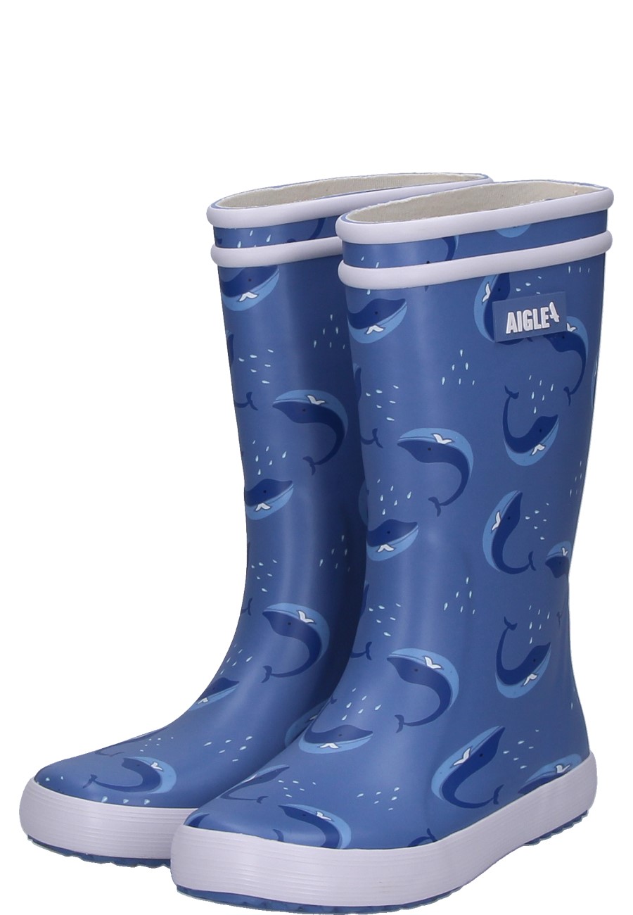 Kids waterproof boot LOLLY POP PLAY 2 BALEINE by Aigle