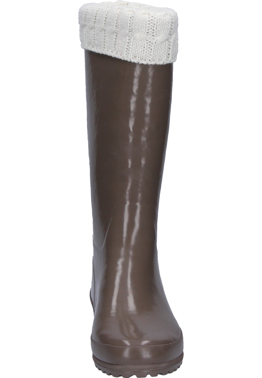 Warm, elegant women's wellington boots ELIOSA WINTER chestnut by Aigle