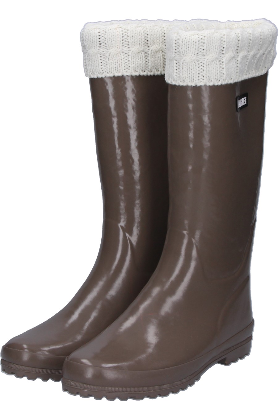 Warm, elegant women's wellington boots ELIOSA WINTER chestnut by Aigle