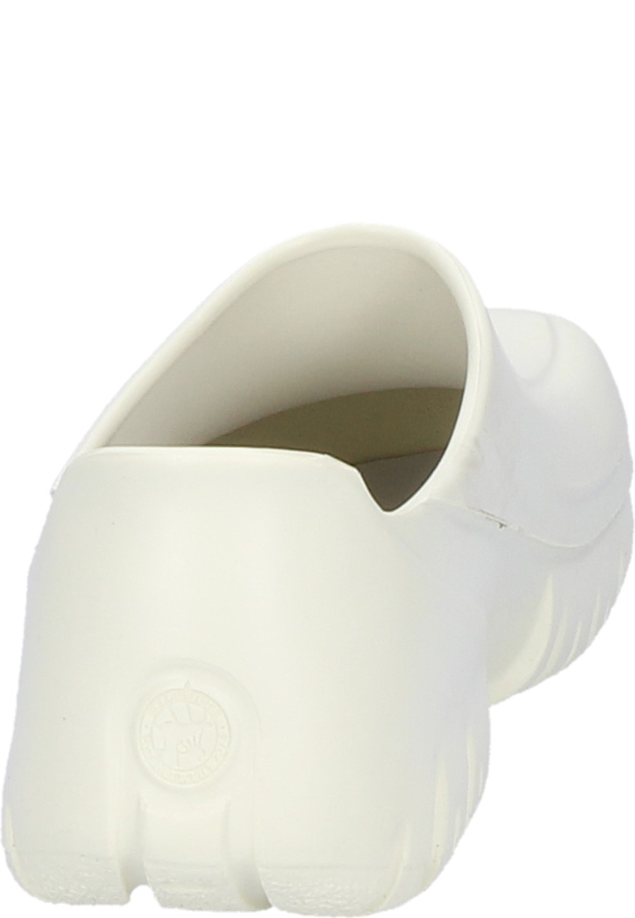 Alpro white by Birkenstock. the PU Clog with removable