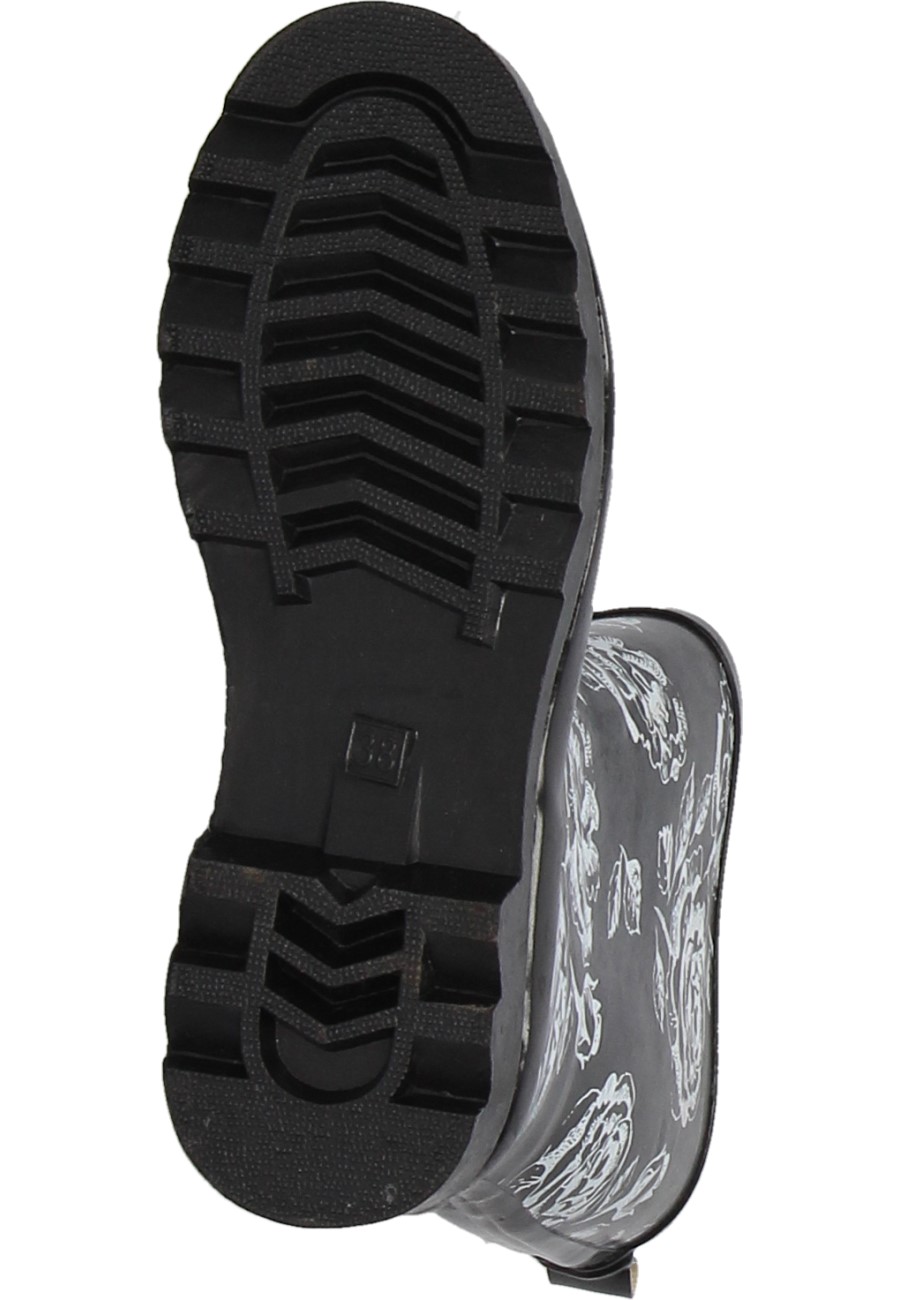 ladies half-high wellington boot BLACK ROSES by Beck