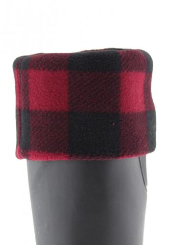 Wellington BOOT LINERS LUMBERJACK black/red by Polar Feet