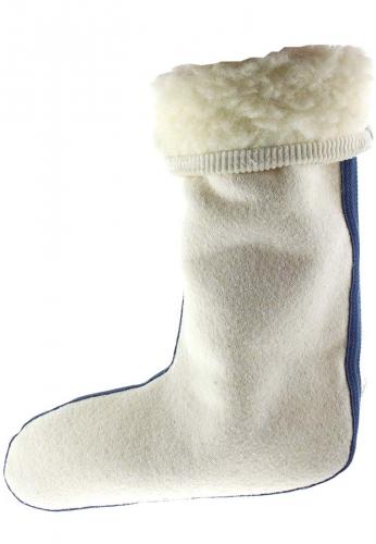 Lambswool Wellington boot Liners with Corduroy Cuff