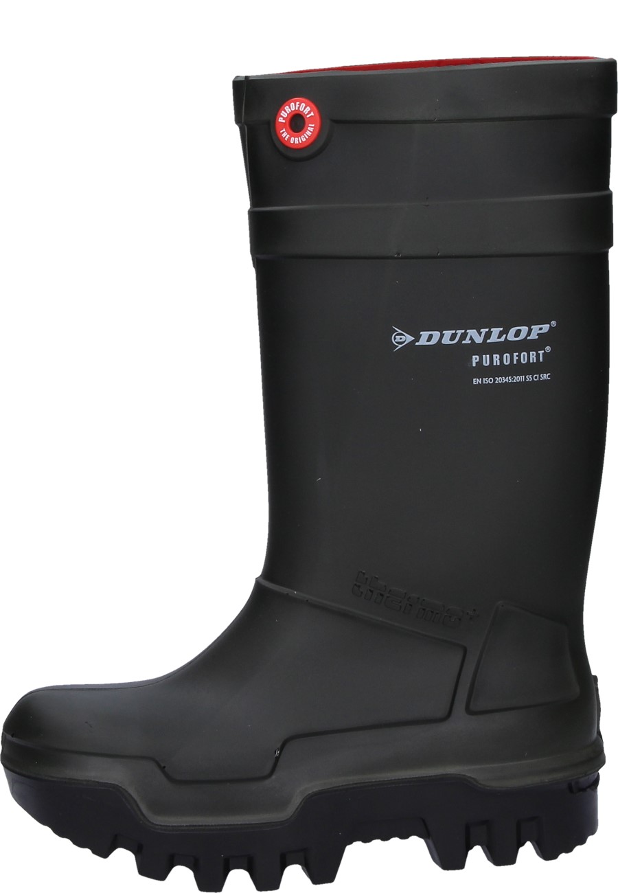 Dunlop Purofort Thermo green welly with steel toe cap and midsole S5 with insulation to 50 C