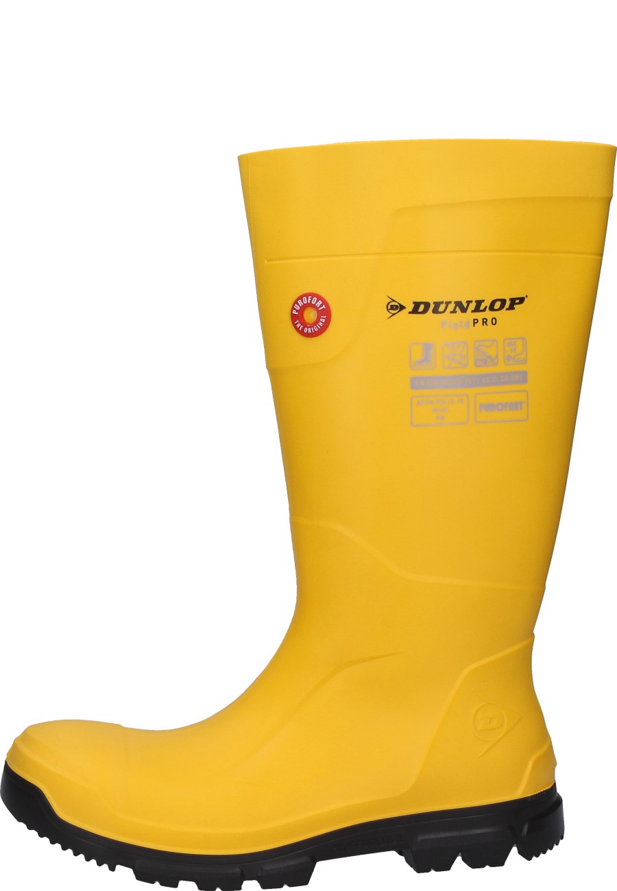 S5 safety rubber boot Purofort® FieldPRO yellow for men and women by Dunlo