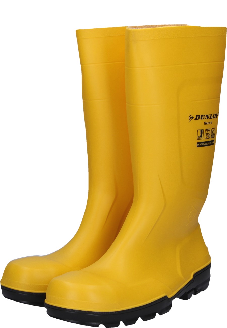 Professional rubber boots WORK-IT yellow |S5 by Dunlop