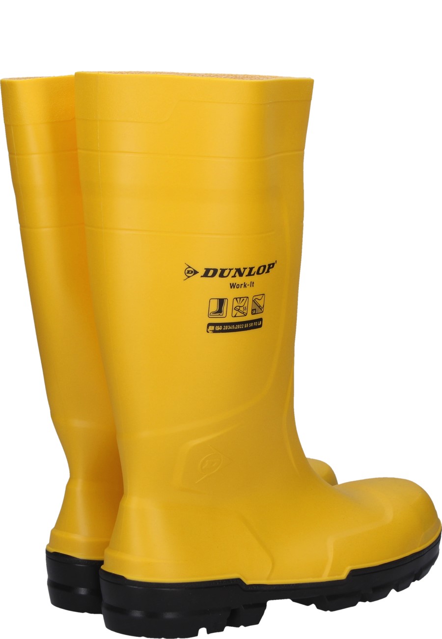 Professional rubber boots WORK-IT yellow |S5 by Dunlop