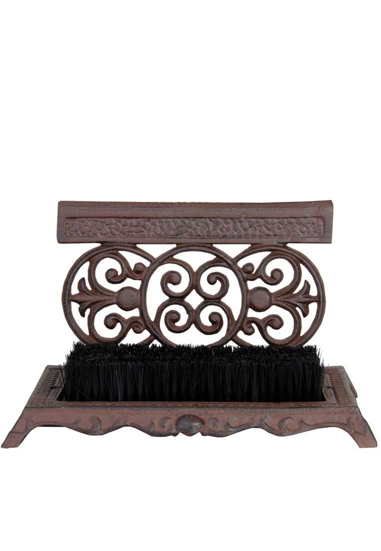 Decorative Cast Iron Shoe/Boot Scraper with Brush by Esschert Design