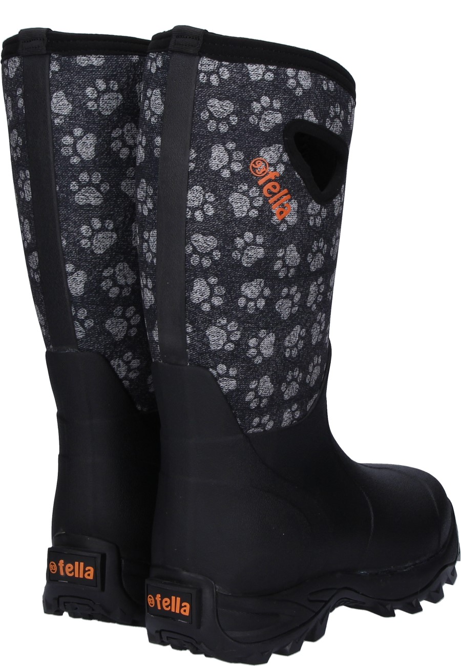 Women's rubber boots JEANNIE HIGH BLACK by Fella