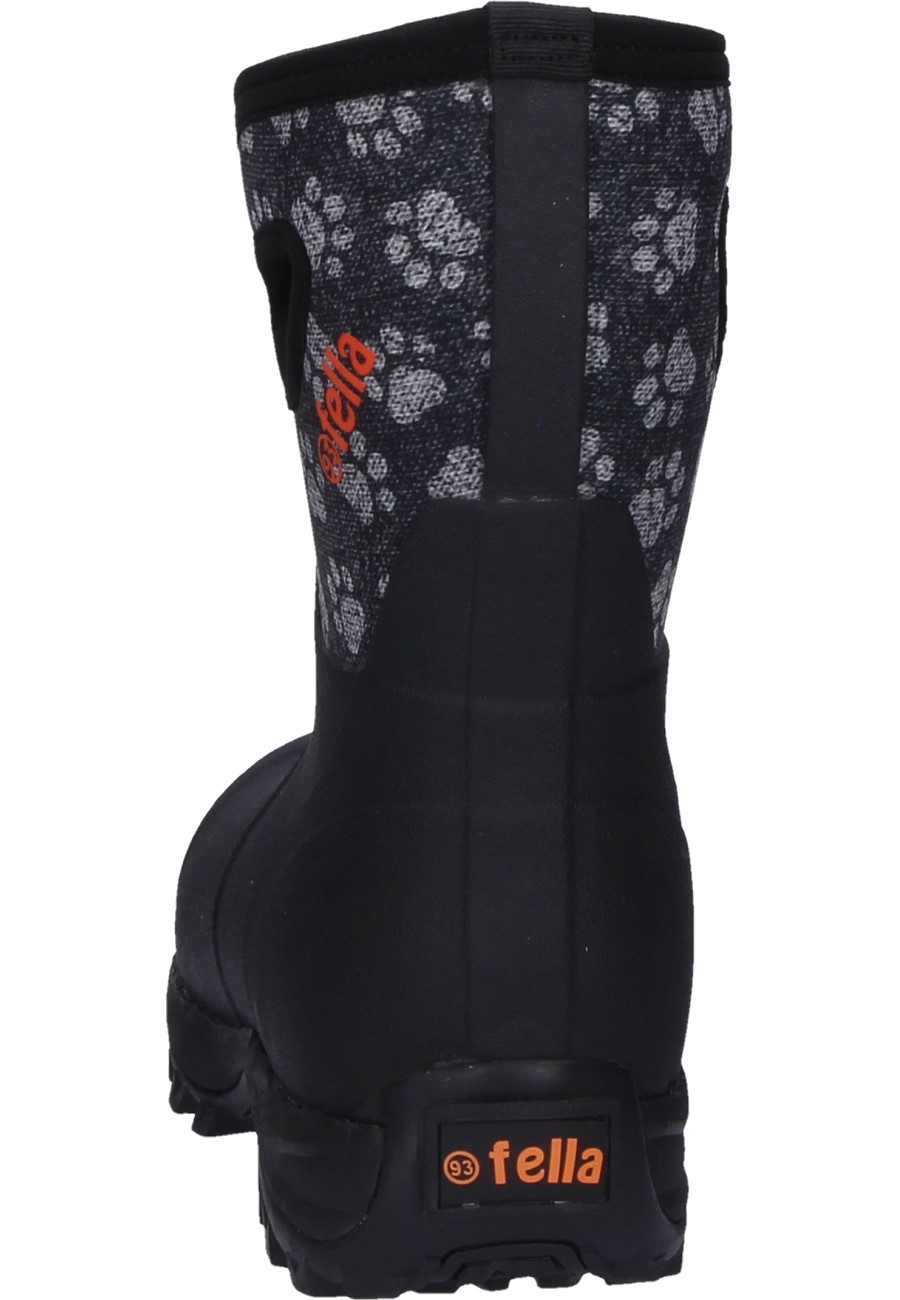 Fashionable Fella ladies rubber boot Jeannie Mid black
