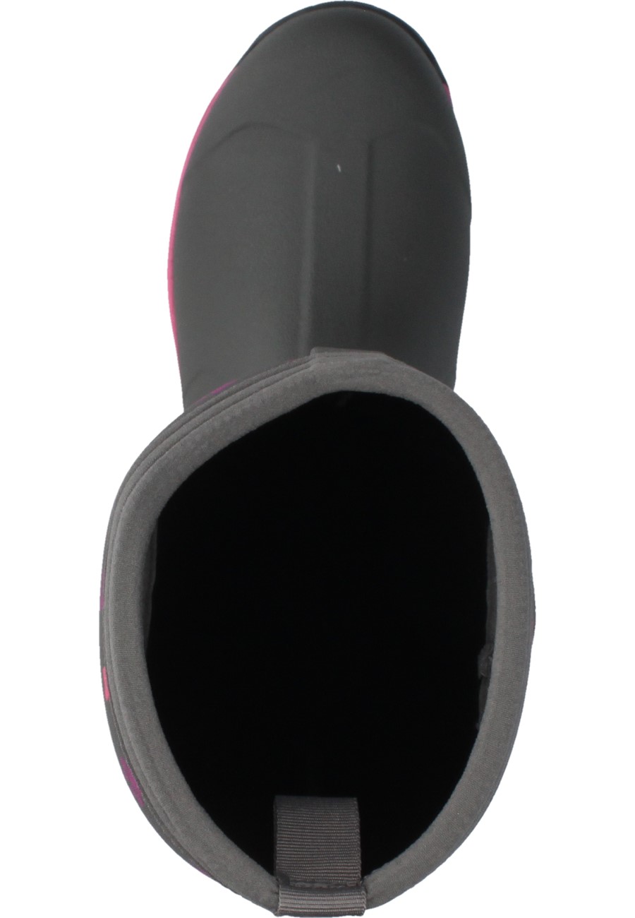 Ladies rubber boot PAW WALKER HIGH GREY / ROSA by Fella