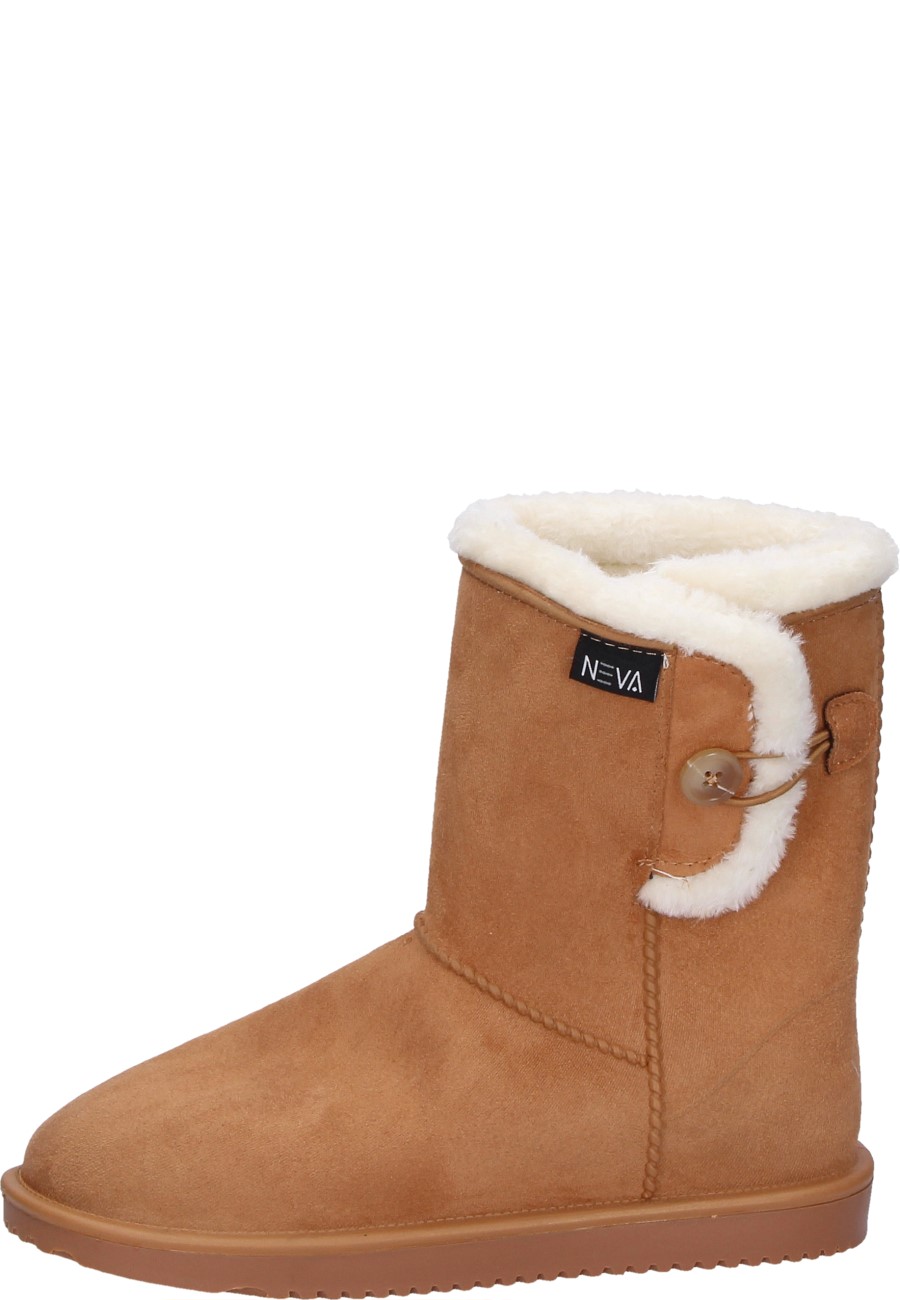 Stylish winter short rubber boots NEVA 03 camel for women by Gevavi