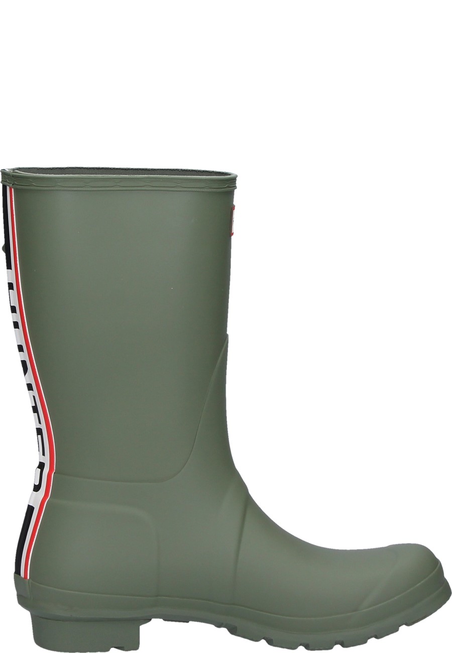 Half high women's rubber boot ORIGINAL SHORT BACKSTRAP green by Hunter