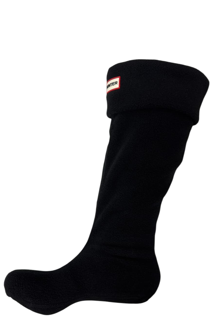 Hunter Fleece Tall Boot Sock Black