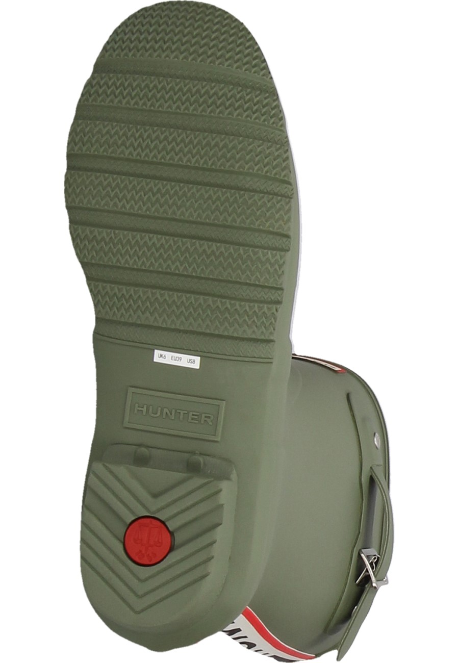 Half high women's rubber boot ORIGINAL SHORT BACKSTRAP green by Hunter