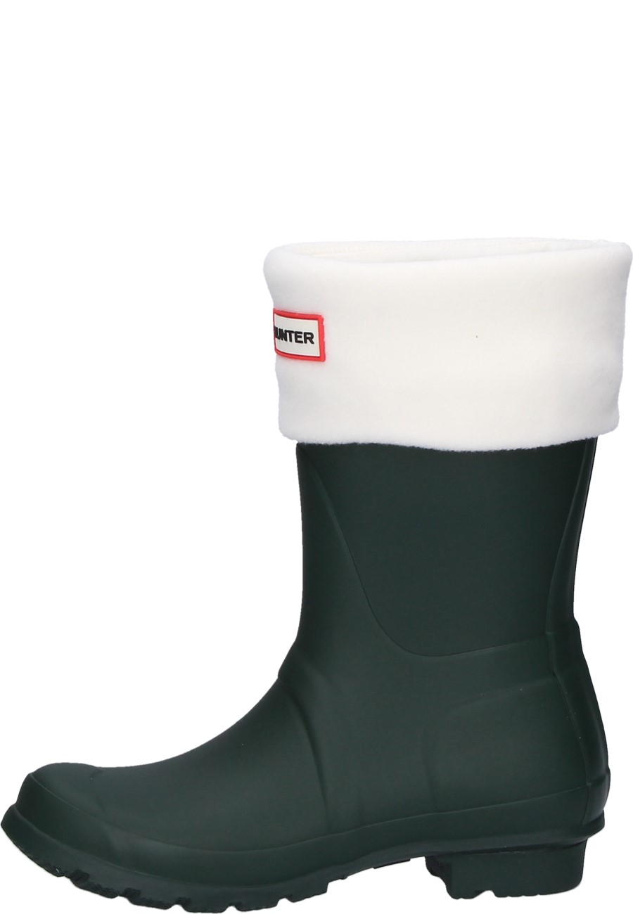 Hunter Fleece Short Boot Sock White