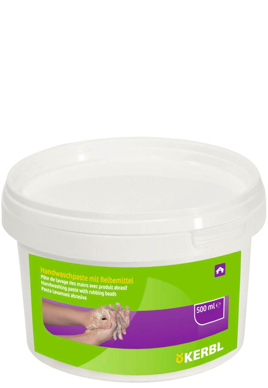 Hand washing paste with rubbing elements made of special wood flour ...