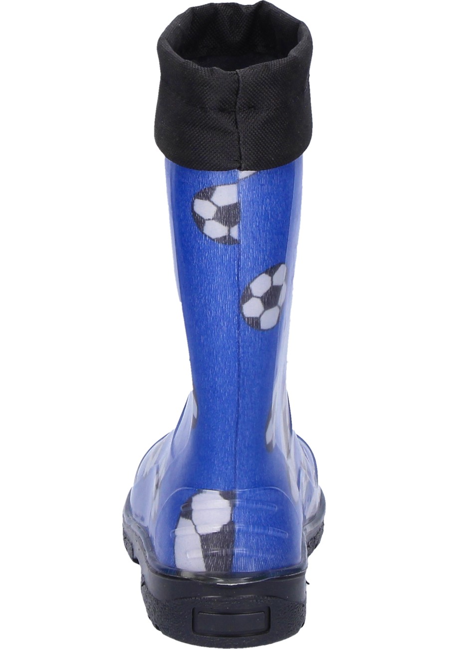EIKE Kids Rubber Boot in blue for real football fans --> Wellington ...