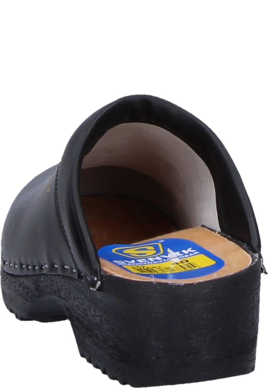 PU Clogs made from leather with a classic block heel - Unisex, open heel