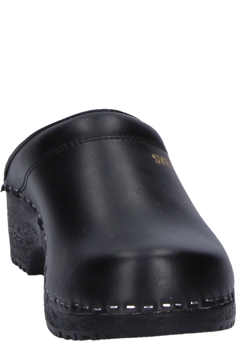 PU Clogs made from leather with a classic block heel - Unisex, open heel