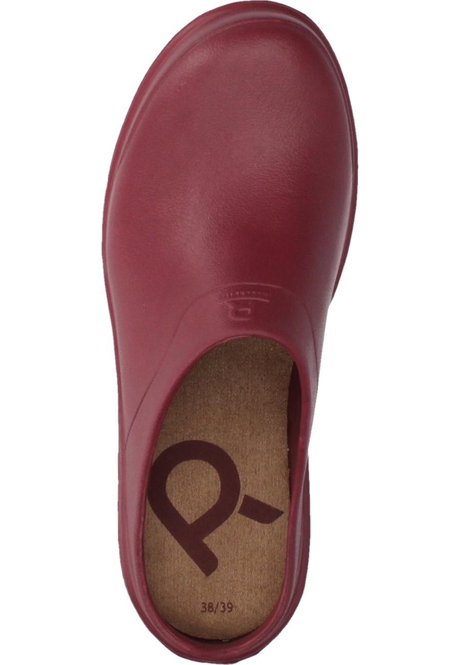 Functional women's clogs SABOT ONE CERISE by Rouchette with half-open hee