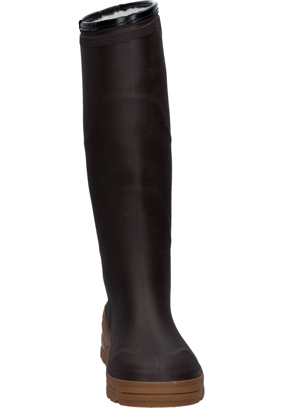 OPTIMUM FOURRÉE rubber boots in brown by Rouchette for winter