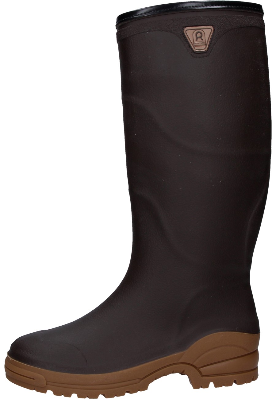 OPTIMUM FOURRÉE rubber boots in brown by Rouchette for winter