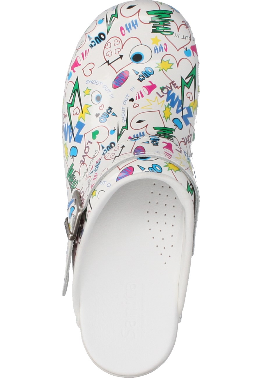 Ladies' clog SHOUT OUT in white by Sanita