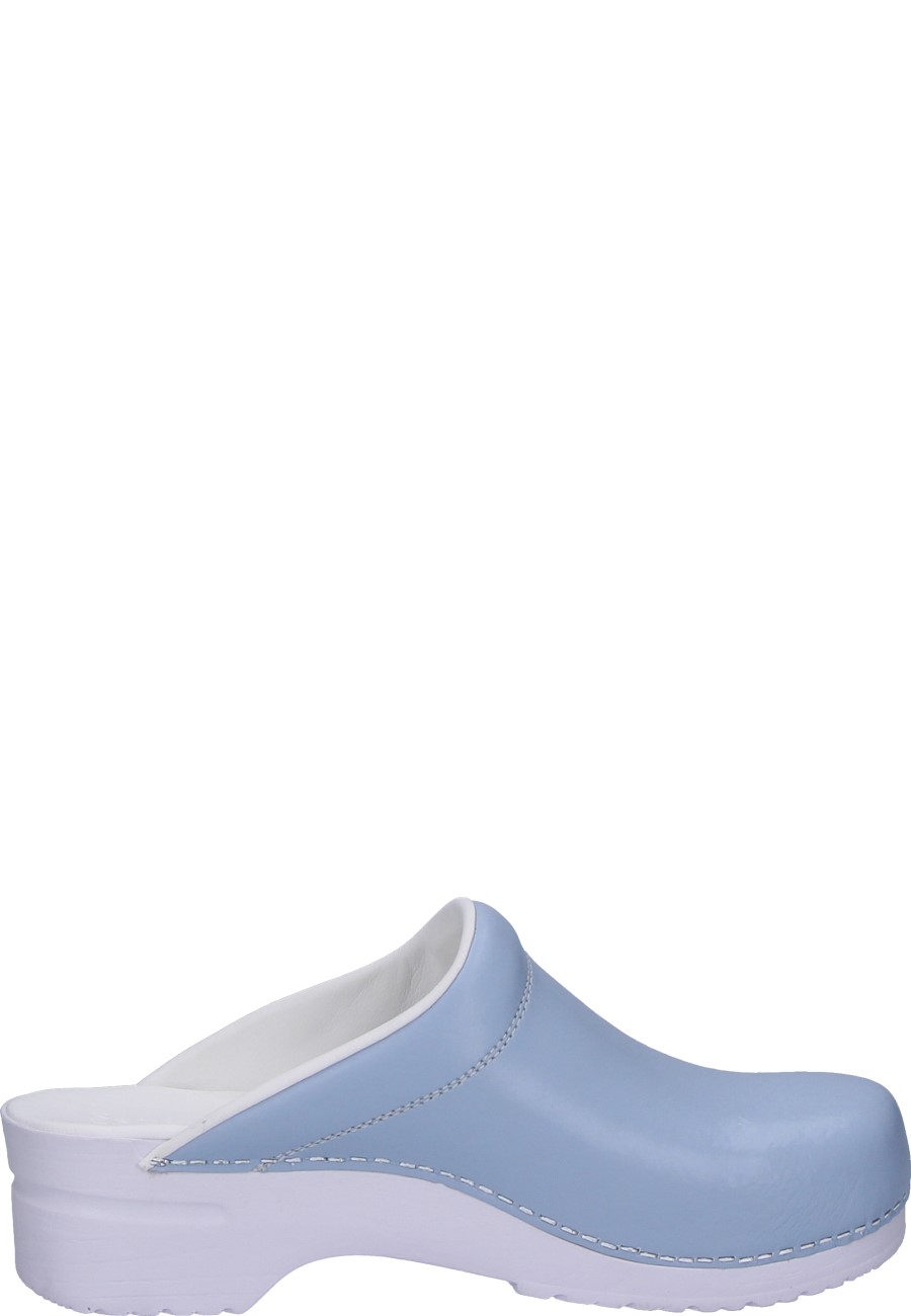 Fashionable clog women clog PASTEL Light blue by Sanita