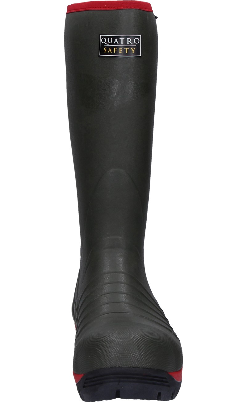 Quatro S5 Super Safety Insulated Knee green Wellington boots by Skellerup