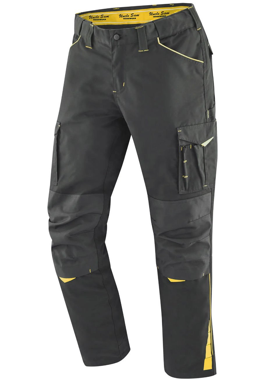 Work trousers Uncle Sam waistband trousers black/yellow