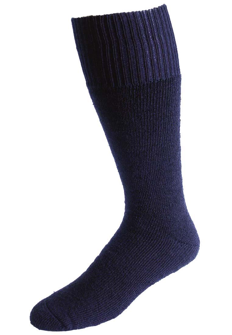 Warm Full Terry Socks in marine by NORDPOL - Wool/Polyester blend