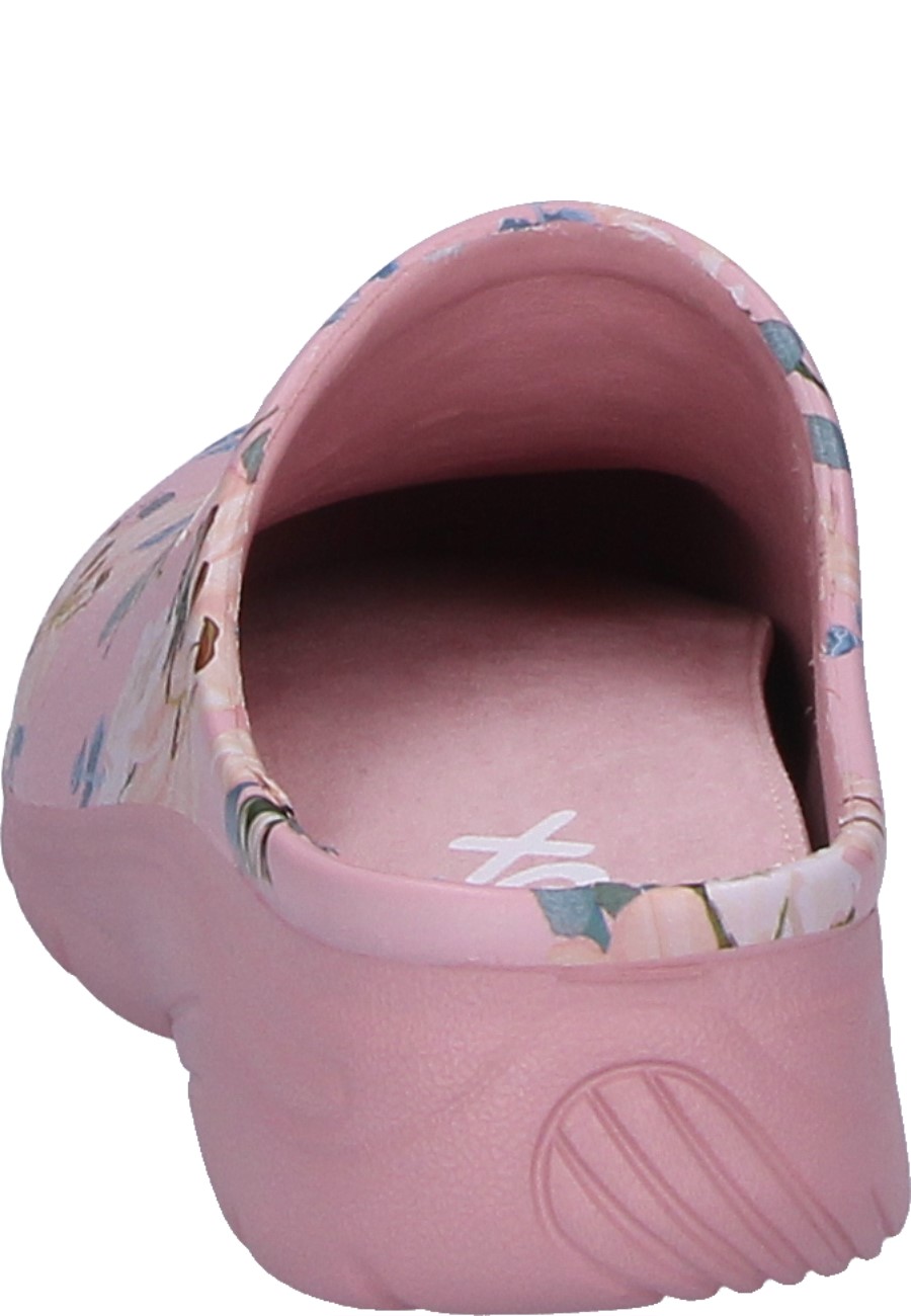 Women's clog pink with floral print | XQ Footwear