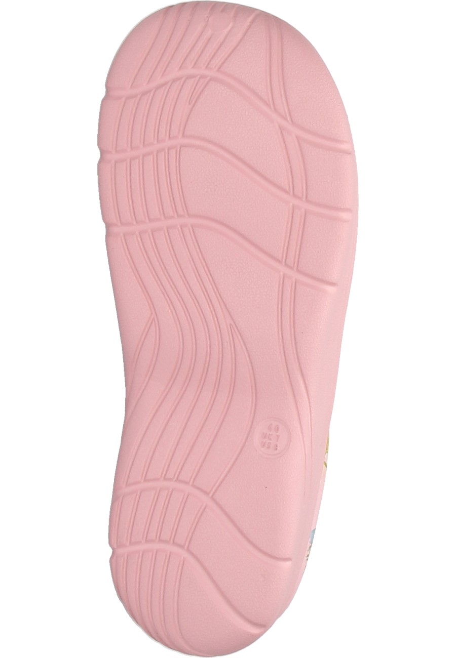 Women's clog pink with floral print | XQ Footwear