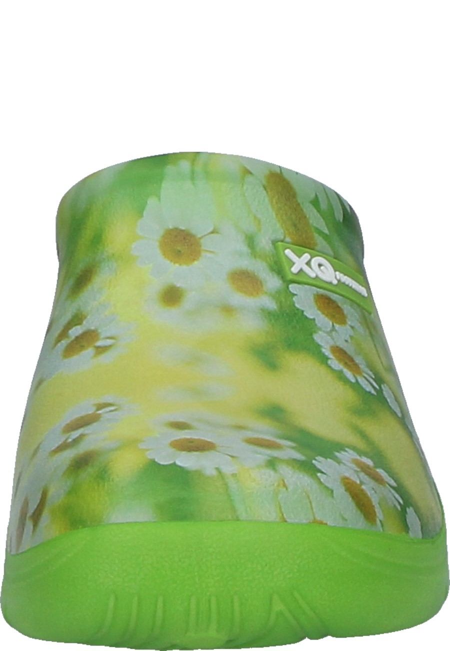 Green garden clog with floral print from XQ Footwear