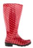 Wide Wellies Red Polka Dots Wellington boots with XL Shaft
